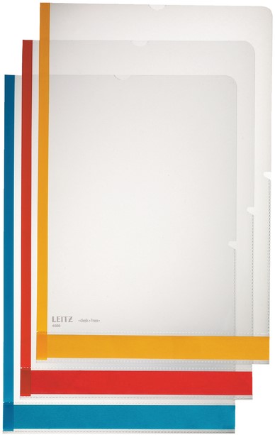 Insteekmap L-model Leitz premium A4 0.15mm PP gekleurde rand ...